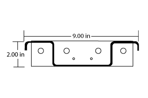 CROSSMEMBER w/CLIPS, (TUB) 2" x 101.38" === 28769