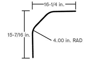 RADIUS PANEL,ALUM,PPW 113"TM === 3284