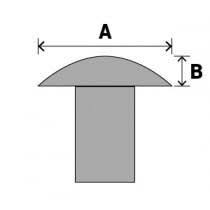 1/4" x 3/8" MODIFIED HARD RIVET === 1838