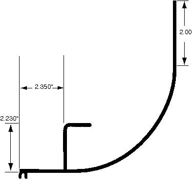 CORNER POST 5" RAD MILL FINISH ALUMINUM === 5379