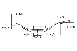 SPRING, 3 LEAF (354) (HI ARCH: 6" ) === 2463