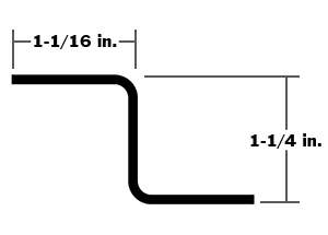 SIDE POST, "Z" STEEL 1-1/8" === 7144