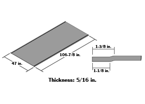 PANEL, COMPOSITE PPW BLANK .315X47"X106. === 22145