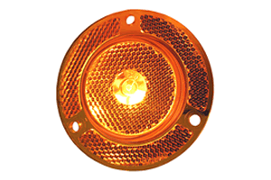 LAMP, 2" L.E.D., 1-DIODE, AMBER, REFLEX === 42660