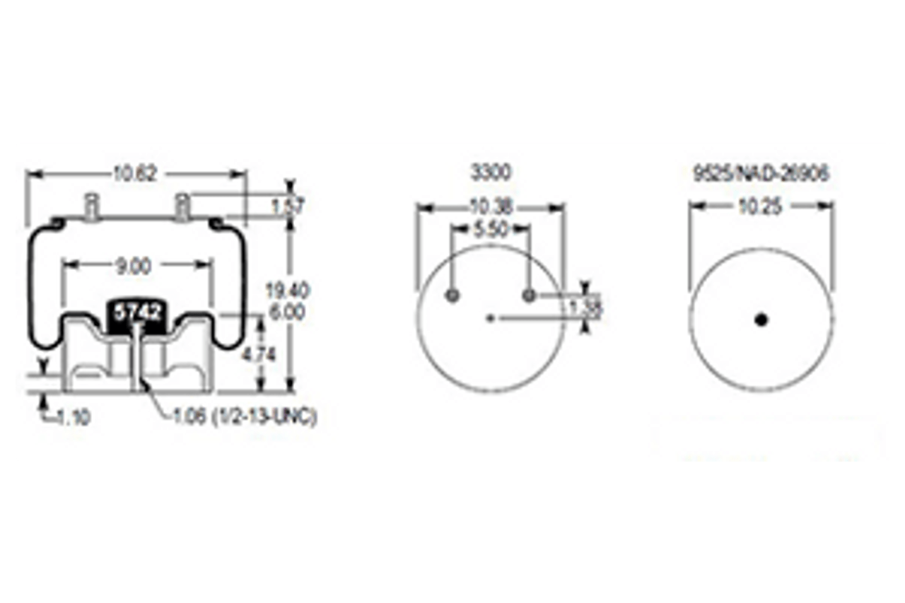 AIR SPRING, PLSTC PISTON, HEN-S21800 === 56291