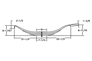 SPRING, 3 LEAF (365-00)(ARCH: 5-1/2") HI === 1664