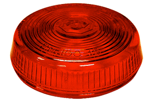 LENS, RED, 2.5" ROUND (FITS 100/104) === 3649