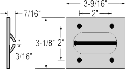 CLIP, CROSSMEMBER - 3-1/8" x 3-5/8" === 2446