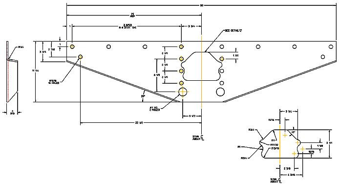 WING PLATE. UNIVERSAL (BOLT ON) === 1087