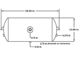 AIR TANK, 12", TOP MTG, 2) 3/4" MAINS === 11297