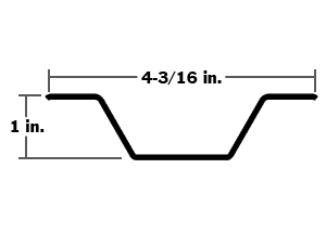 BOW - ROOF, GALVANIZED STEEL, "P" SERIES === 3542
