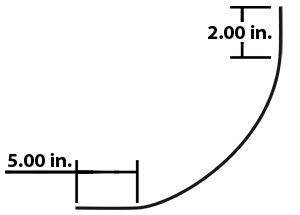 RADIUS PANEL WHITE ALUMINUM === 5332