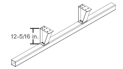 ICC LOWER TUBE, CHASSIS w/MTG BOLTS === 57012