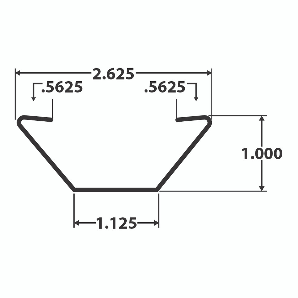 ROOF BOW, 1" x 98", INTERMEDIATE === 2630