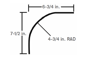 RADIUS PANEL, WHITE ROUND (FCB025-503) === 1058