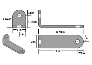 BRACE LUG, "L" (LONG) === 546