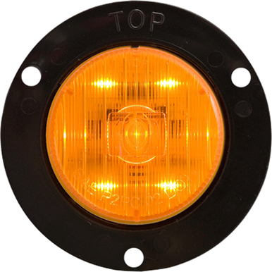 LAMP, LED 2" SEALED, AMBER w/FLANGE === 32476