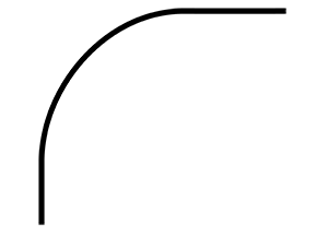 RADIUS CORNER, ALUMINUM === 21955