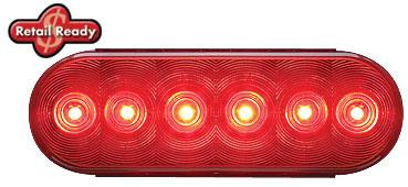 LIGHT, RED, LED - OVAL, GROMMET MOUNT === 27920
