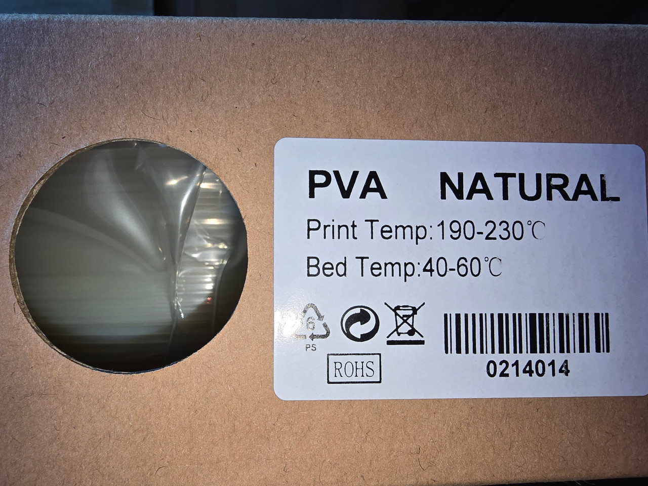 PVA Water Soluble Support Filament 1kg - 3D Shop