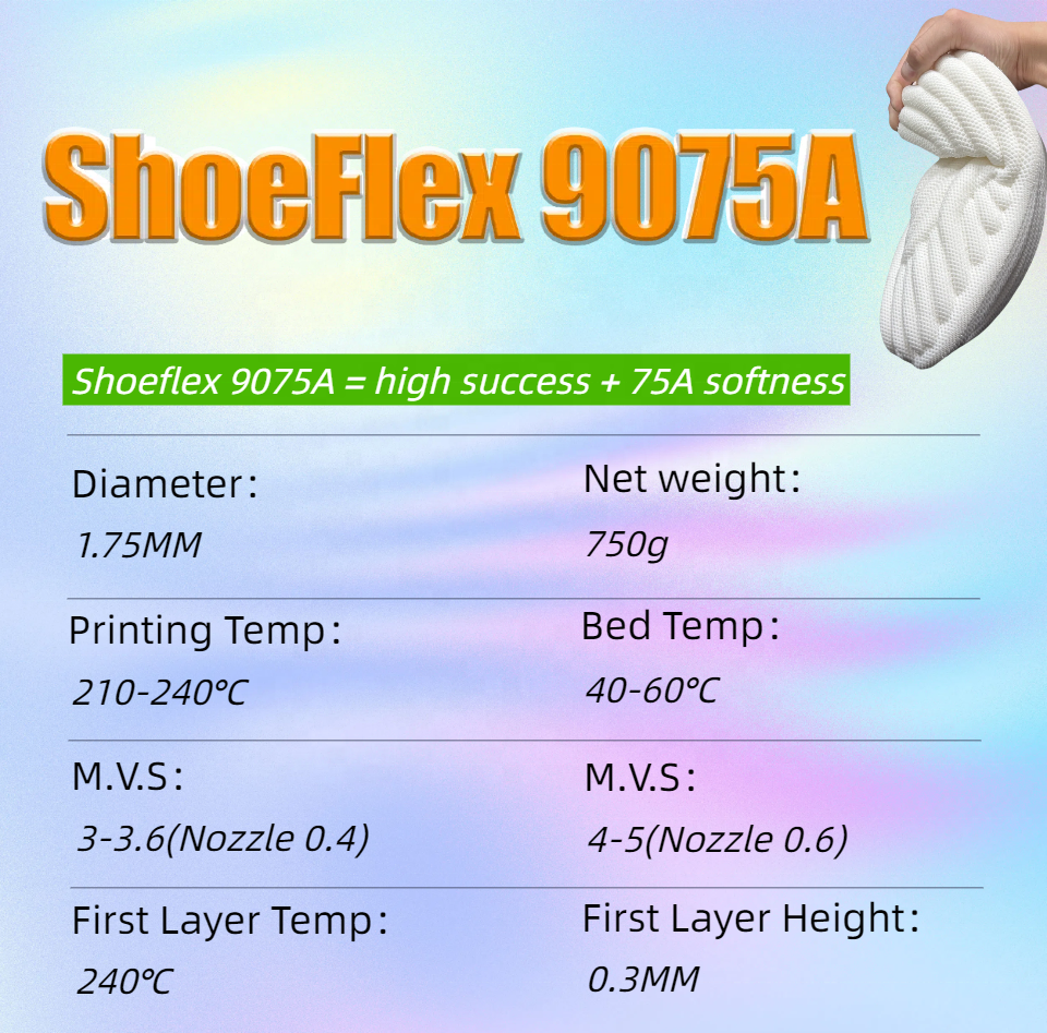 Sting3D ShoeFlex 9075A - 75A Hardness - 3D Shop