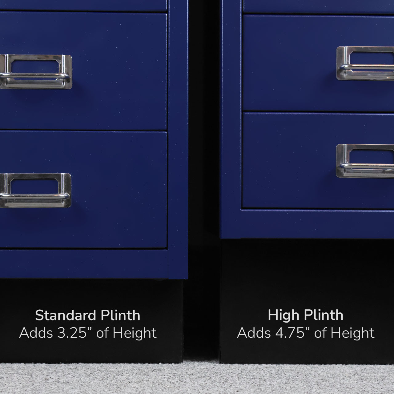 Bisley MultiDrawer Cabinet Standard Plinth Base, 3.25”