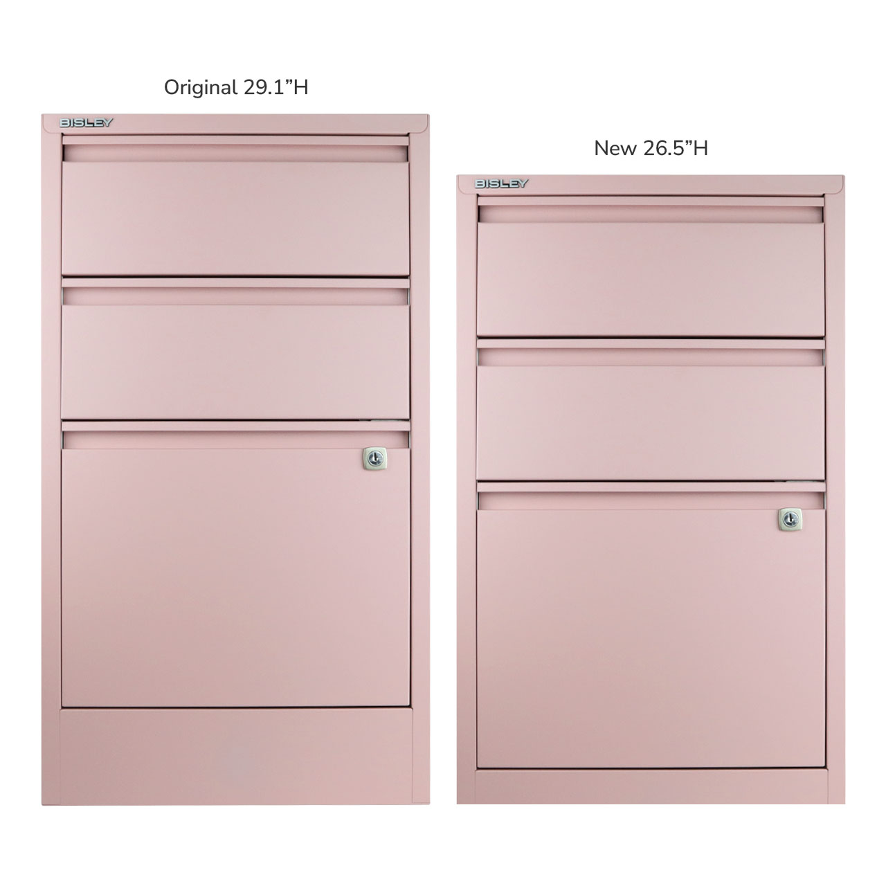 Bisley 3-Drawer Flush Front File Cabinet