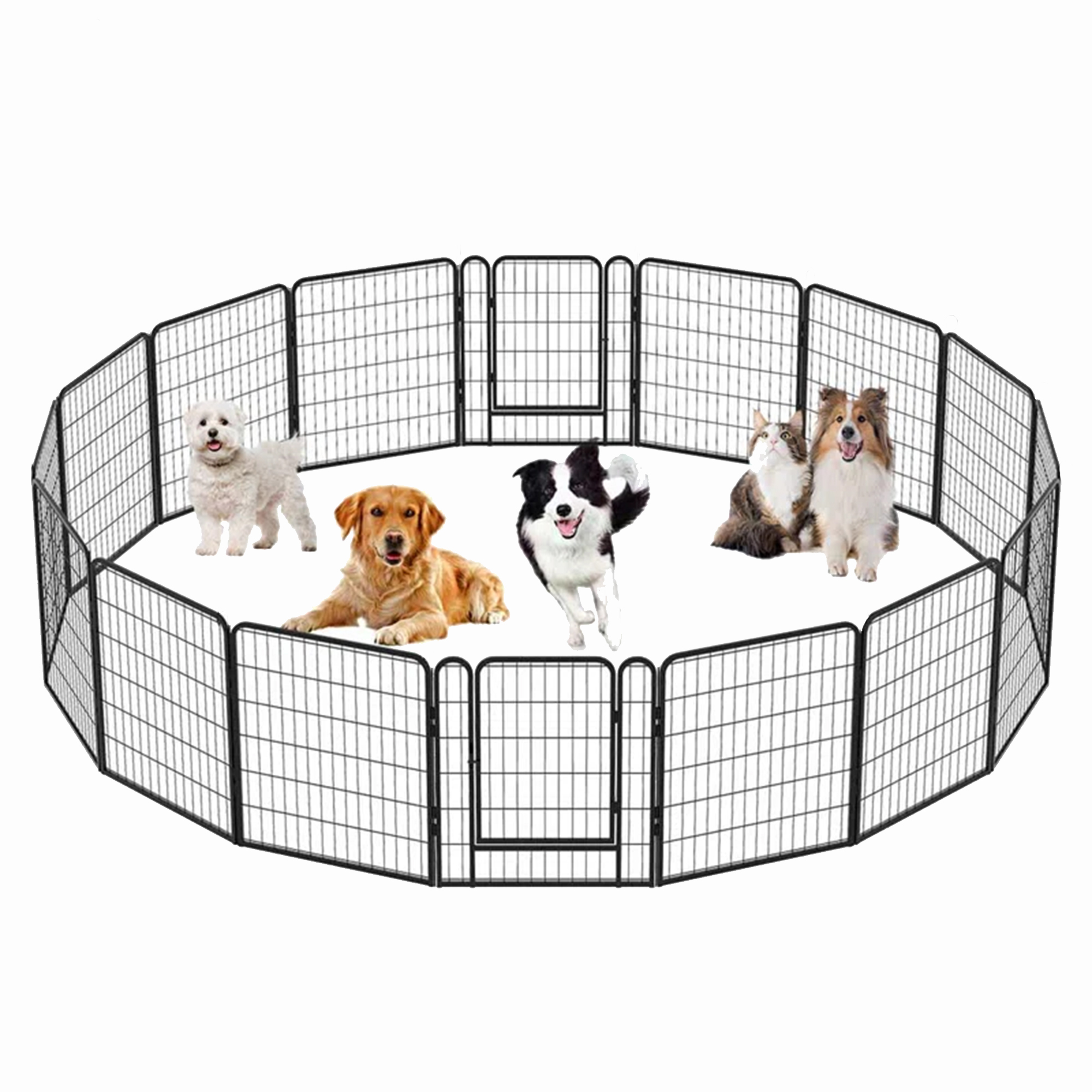 Large Pet Playpen 24in - Metal w/2 doors