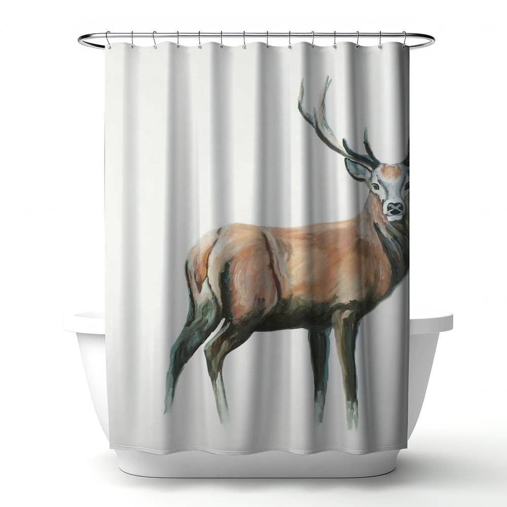 Rustic Deer Shower Curtain | Wildlife Shower Curtains | Animal Shower ...