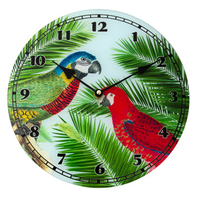 Macaw Parrots Wall Clock - Animal Decor