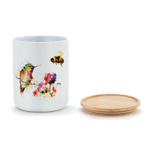 Hummingbird & Bumblebee Canister - Large - Animal Decor