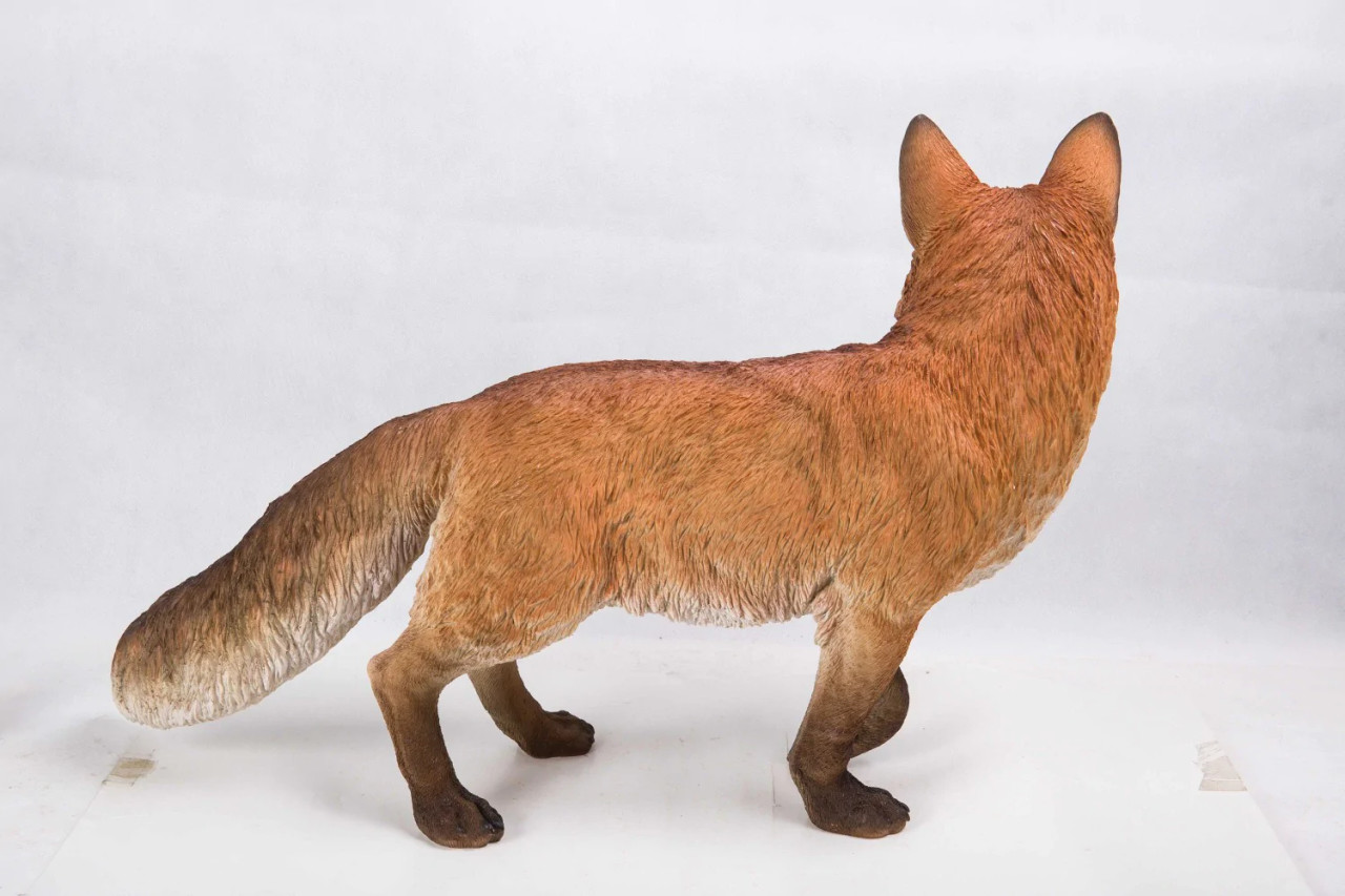 Standing Red Fox Garden Statue - Charming Outdoor Wildlife Décor