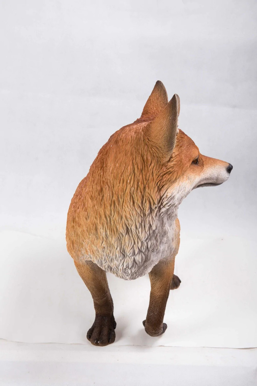 Standing Red Fox Garden Statue - Charming Outdoor Wildlife Décor