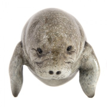 Gray Manatee Figurine - Animal Decor