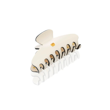 Balmain Large Hair Pinch Clip - Ivory & Black (BA-ACA-CLPLIB)