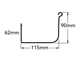 Hi Front Quad Gutter Slotted COLORBOND®