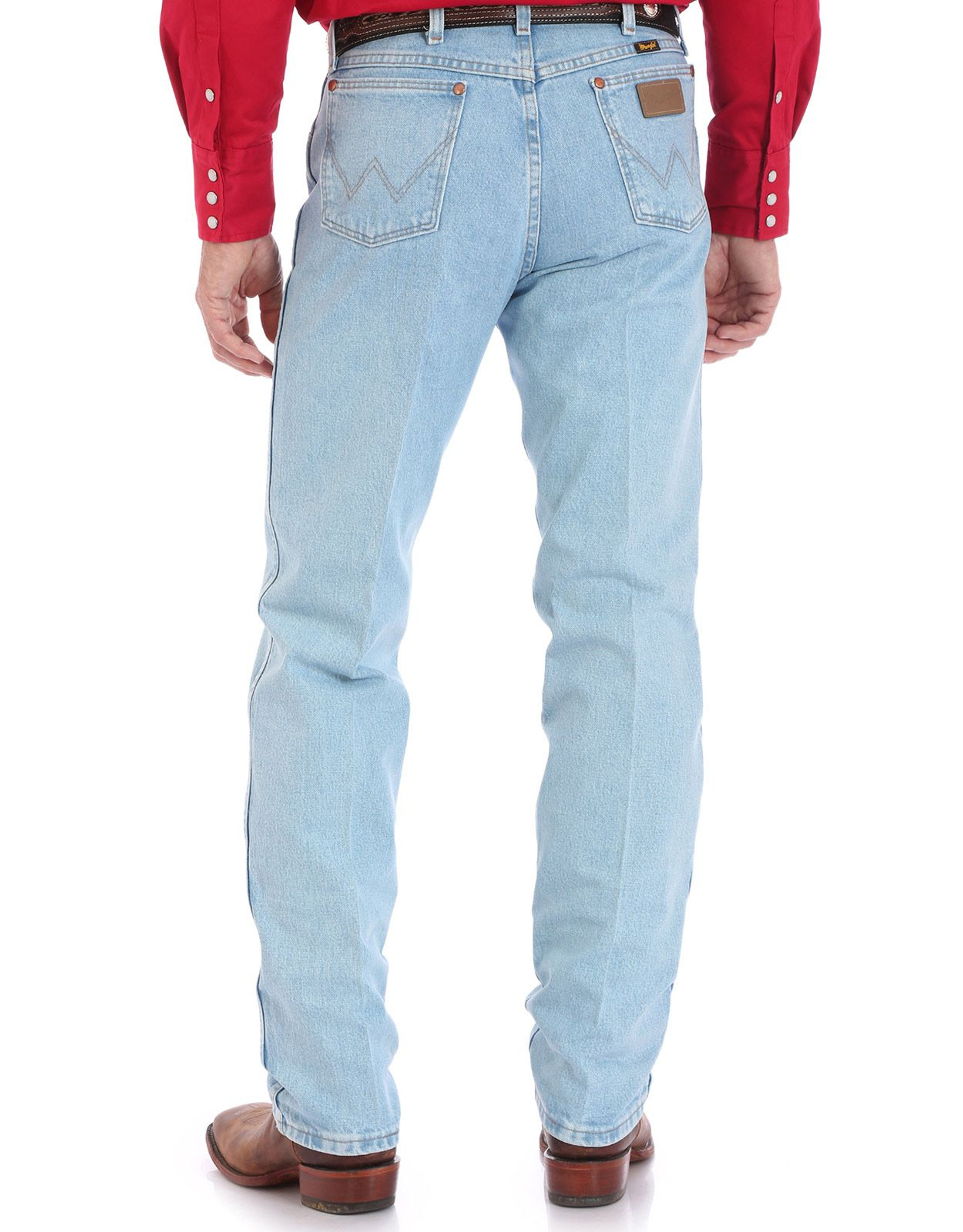 Wrangler Mens 13 Original High Rise Regular Fit Boot Cut Jeans White