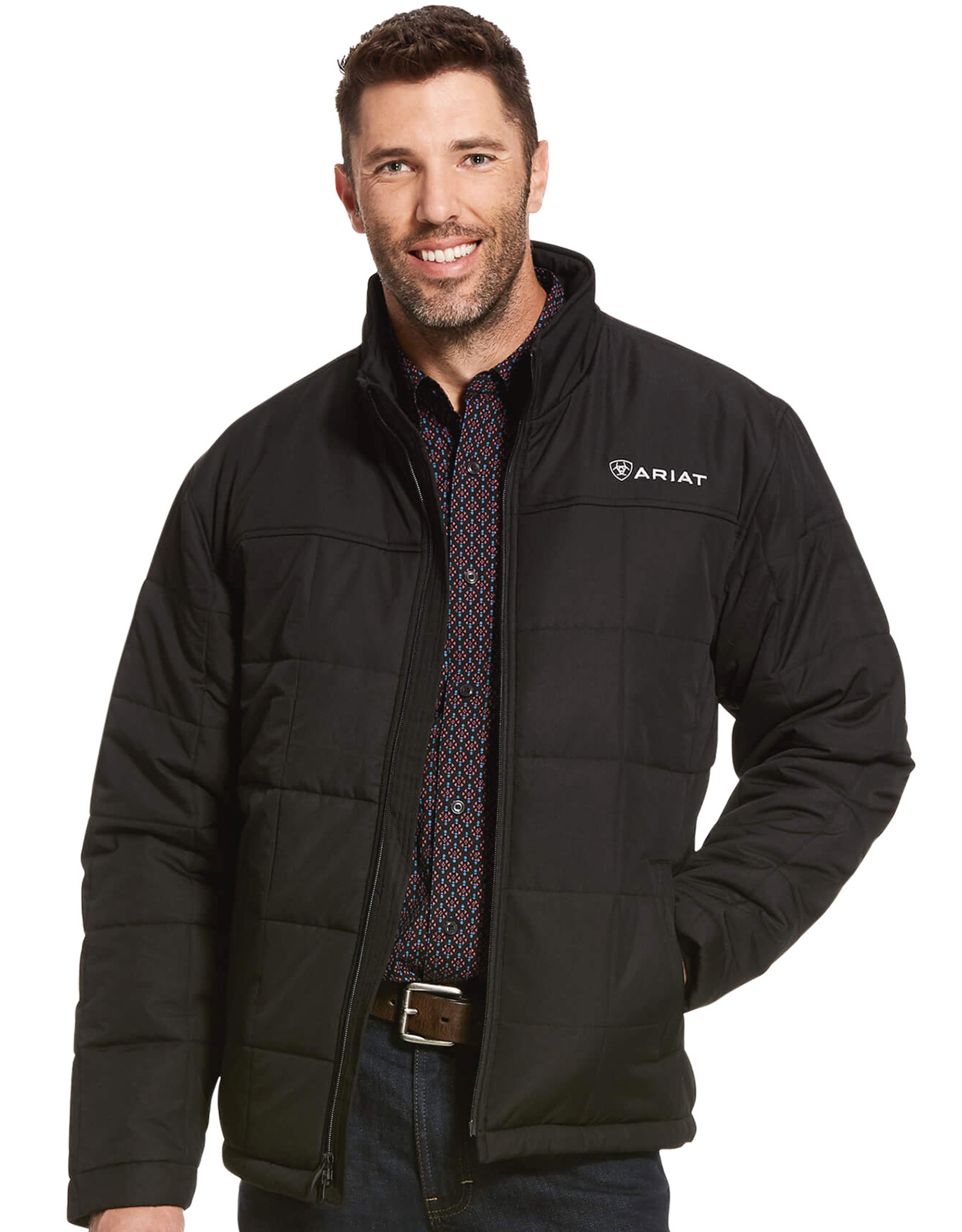Ariat Mens Crius Insulated Solid Zip Jacket Black Langstons