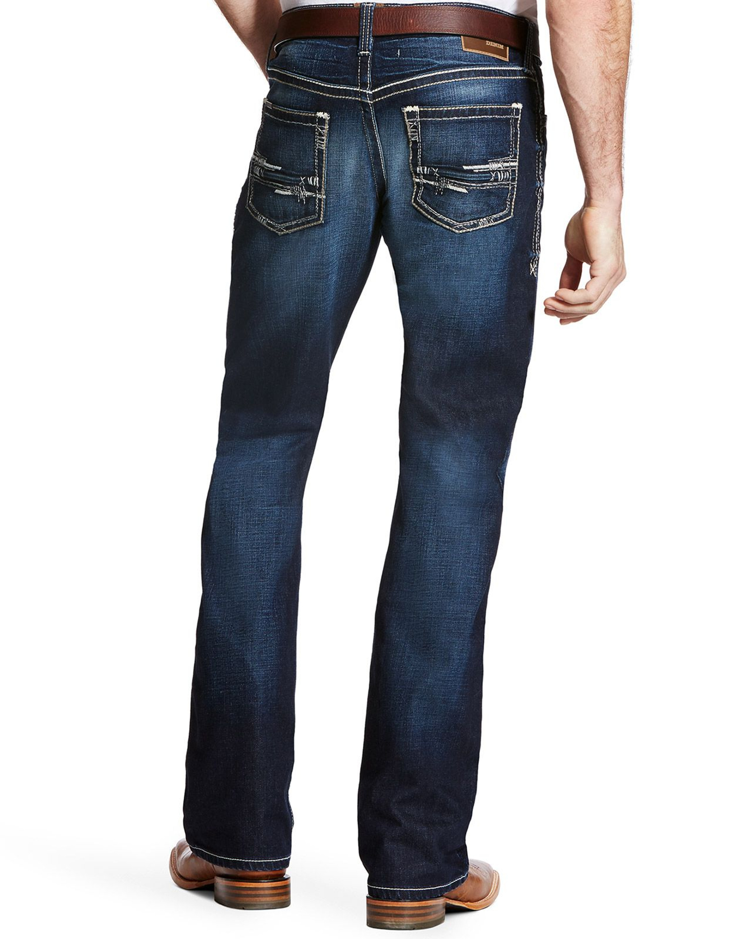 Ariat Mens M4 Relaxed Stretch Low Rise Relaxed Fit Boot Cut Jeans