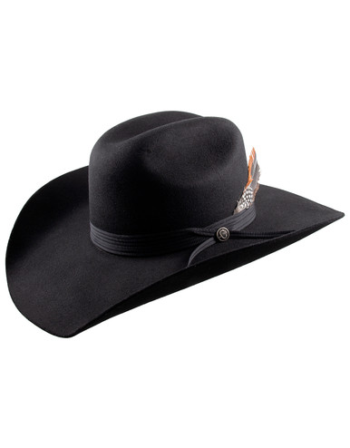 Corral Gunsmoke 3X Wool Low Cattleman Crown Cowboy Hat - Black (Closeout)