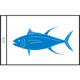 12" X 18" Yellow Fin Tuna Fish Flag