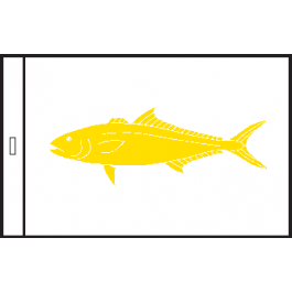 12" X 18" Yellow Tail Fish Flag