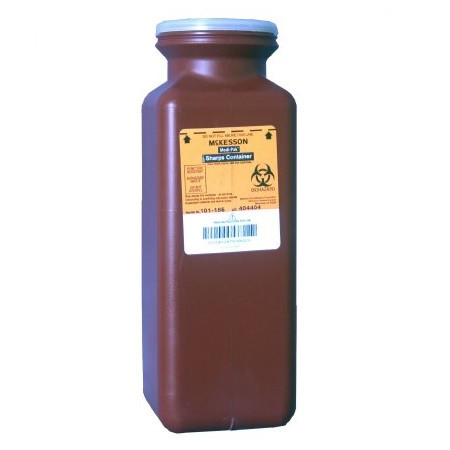 McKesson 1.7 Quart Red Sharps Container (101-185)