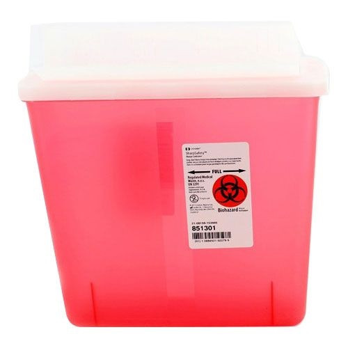 5 Quart Red SharpSafety™ Sharps Container - Predictable Surgical ...