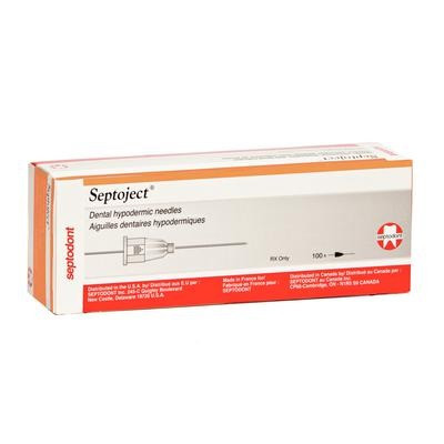 Septodont 27G Short Septoject® Dental Needle with Orange Plastic Hub ...