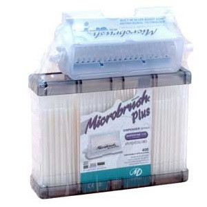 Microbrush® Plus White Superfine Bendable Micro Applicator Dispenser ...