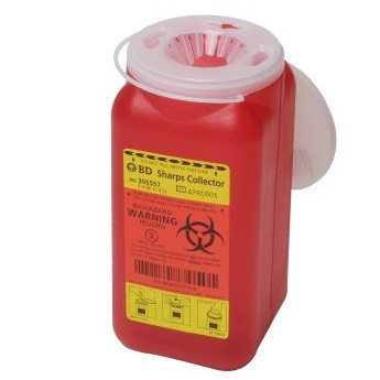 1.4 Quart Red Multi-Use Sharps Container - 36/Case (305557 ...