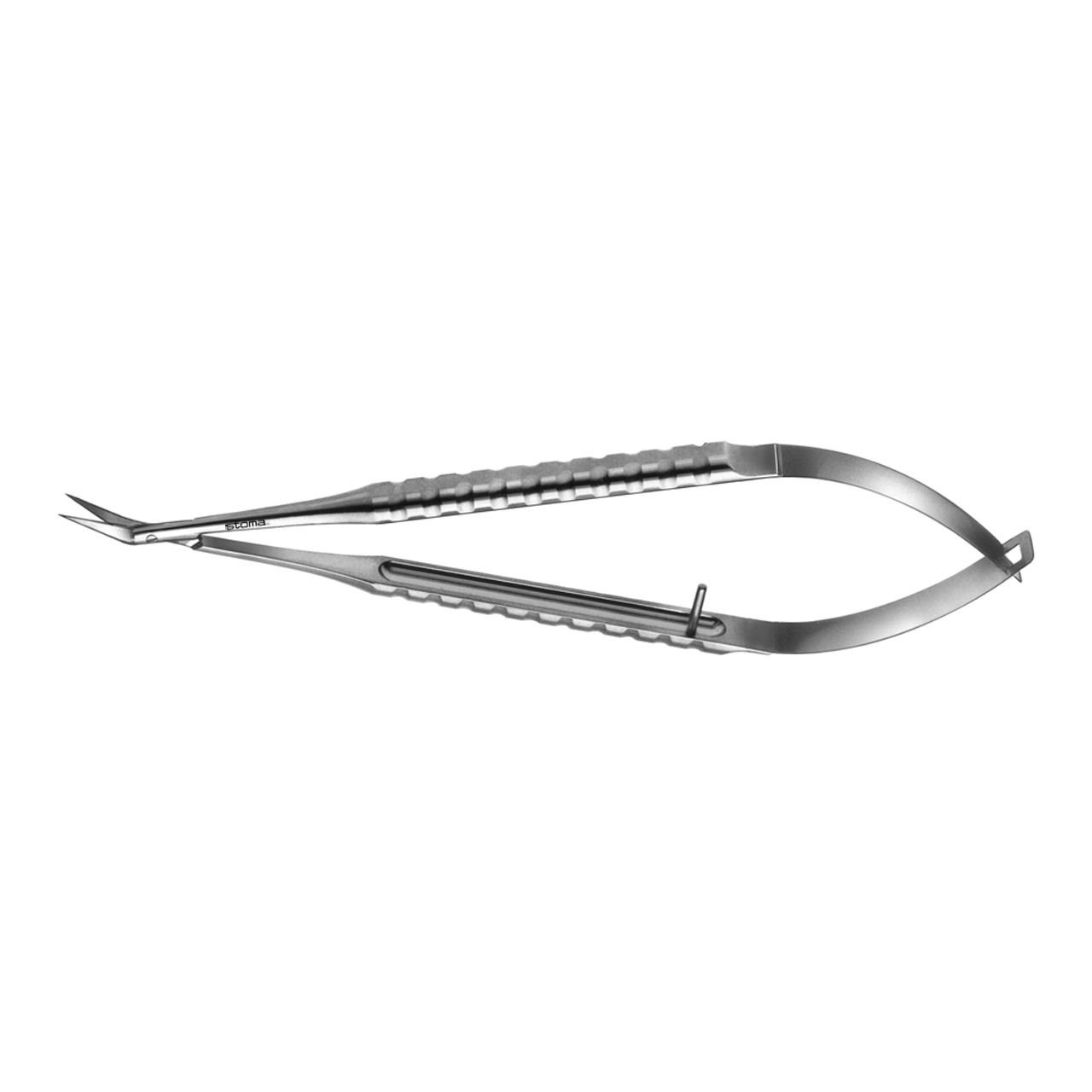 Stoma Angled Gomel Microsurgical Scissors with Serrations (13552.16)