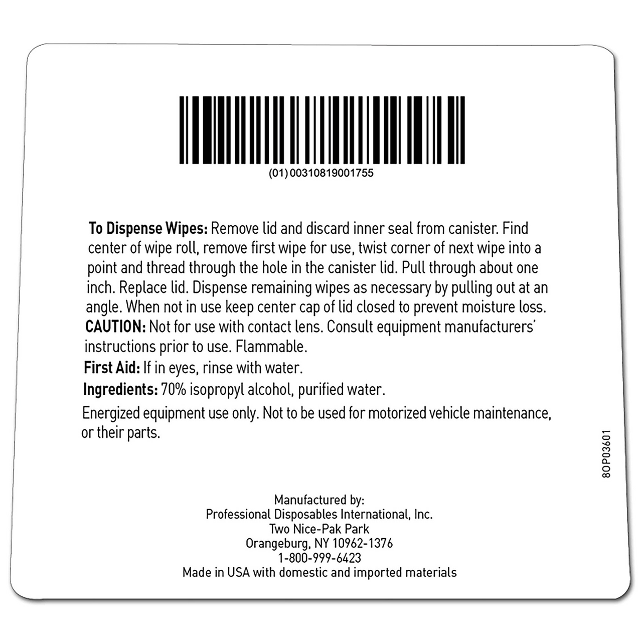 PDI Easy Screen Cleaning Wipe (P03672), PDI P03672, Easy Screen ...