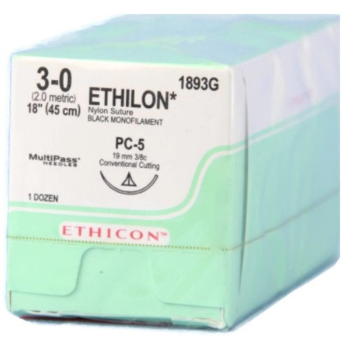 661H Suture 5-0 Ethilon 18 Blk Mono FS-2, 58% OFF